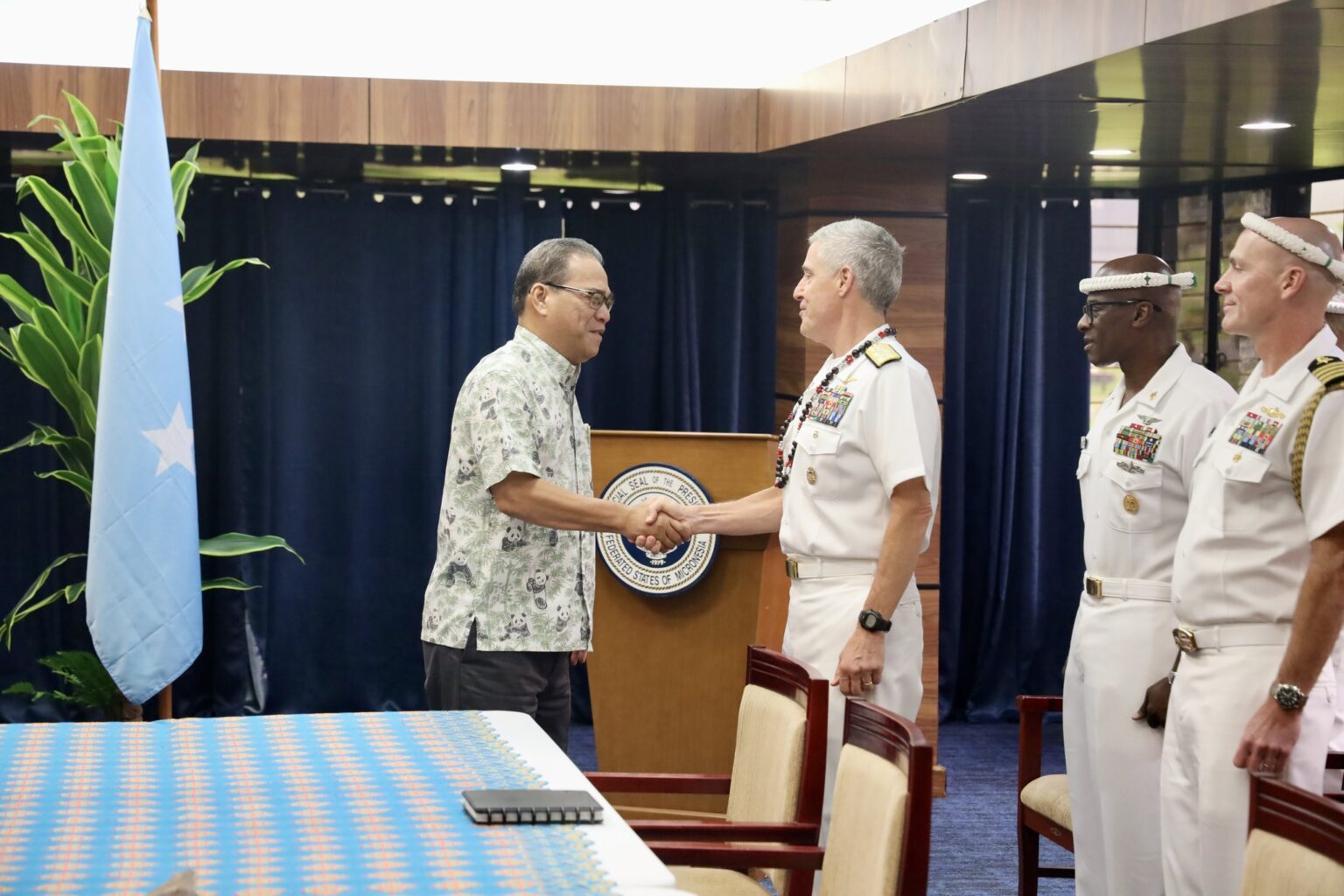 President Simina Meets with U.S. Admiral, Reaffirms Strategic Partnership – FSM Government